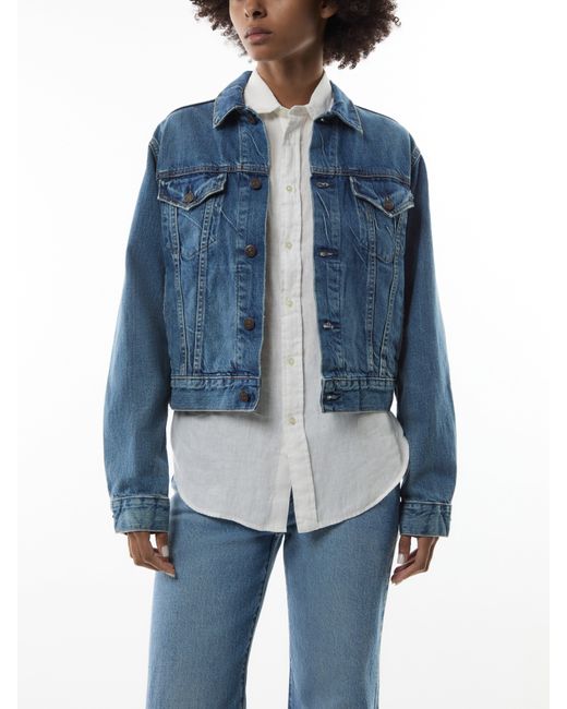 Polo Ralph Lauren Standard Unlined Trucker Jacket in Blue | Lyst UK