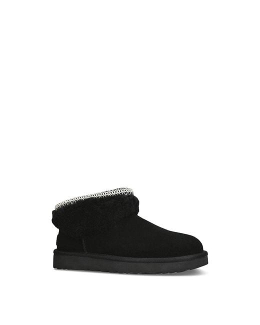 UGG Ultra Mini Maxi Curly Boots in Black | Lyst UK
