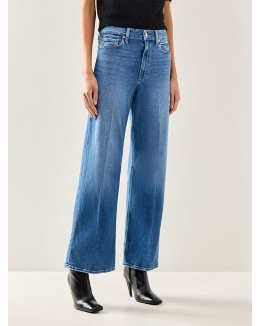 PAIGE Anessa Wide Leg Jeans in Blue | Lyst UK