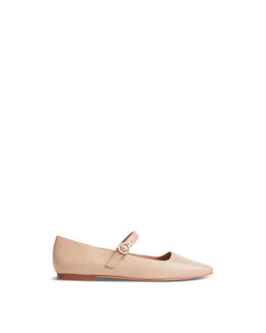 LK Bennett Willow Fawn Mary Jane Flats in Natural | Lyst UK