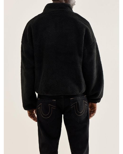 TRUE RELIGION Tr Logo Sherpa Jaccket in Black for Men | Lyst UK