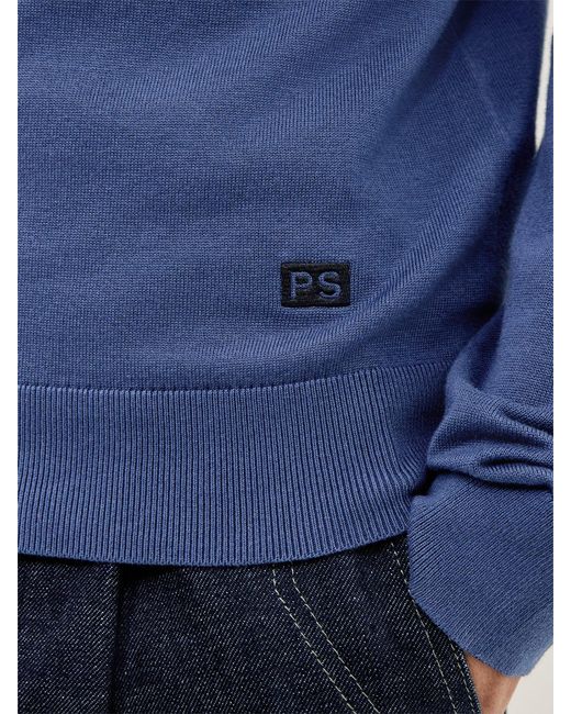 Paul Smith Ps Half Zip Knit in Blue for Men | Lyst UK