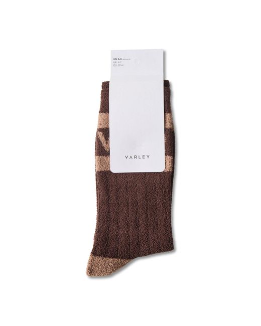 Varley Spenser Sock Coffee Bean/Golden Bronze in White | Lyst UK