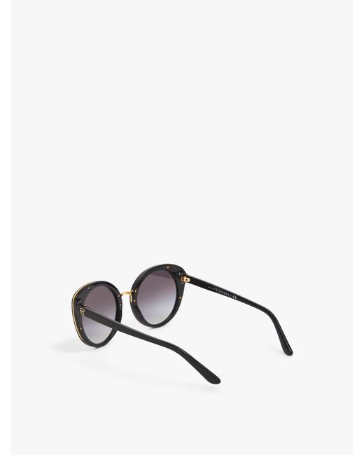Ralph Lauren Women's Round Cat Eye Acetate Sunglasses in White | Lyst UK