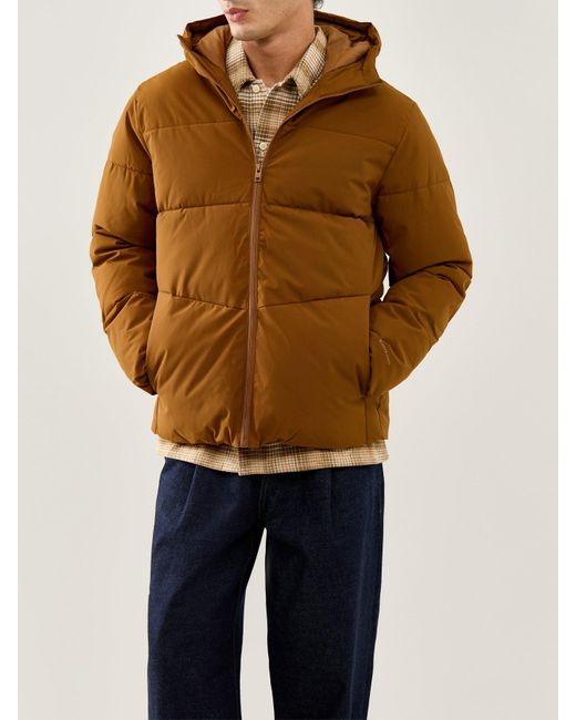 Jack & Jones Adult Global Puffer Jacket in Brown for Men | Lyst UK
