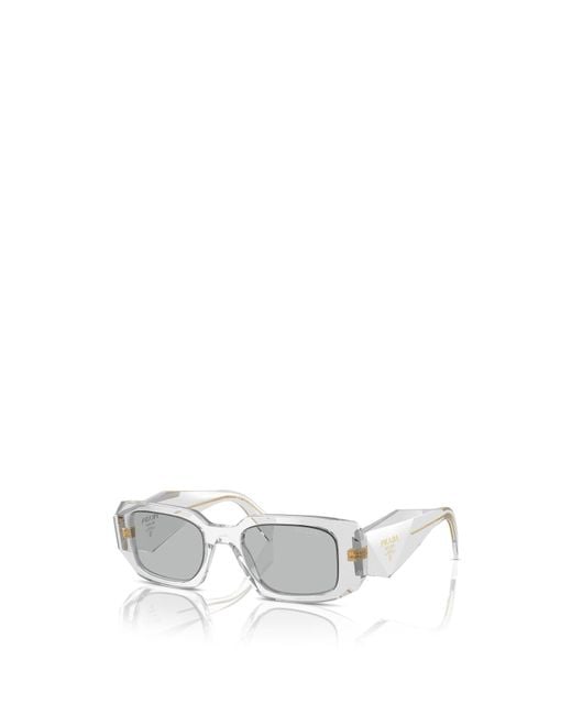 Prada Women's Pr 17ws Acetate Transparent Sunglasses in White | Lyst UK