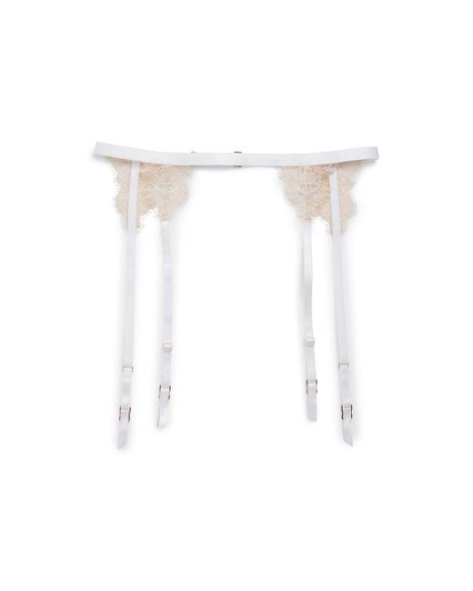 Skarlett Blue Entice Garter Belt in White | Lyst UK