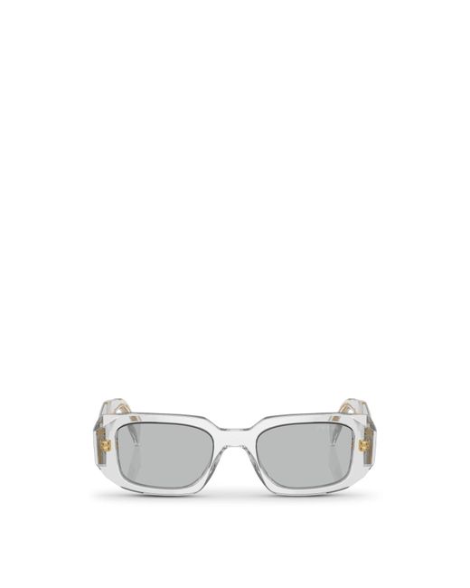 Prada Women's Pr 17ws Acetate Transparent Sunglasses in White | Lyst UK