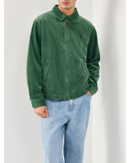 Polo Ralph Lauren Windbreaker Cord Jacket in Green for Men | Lyst UK