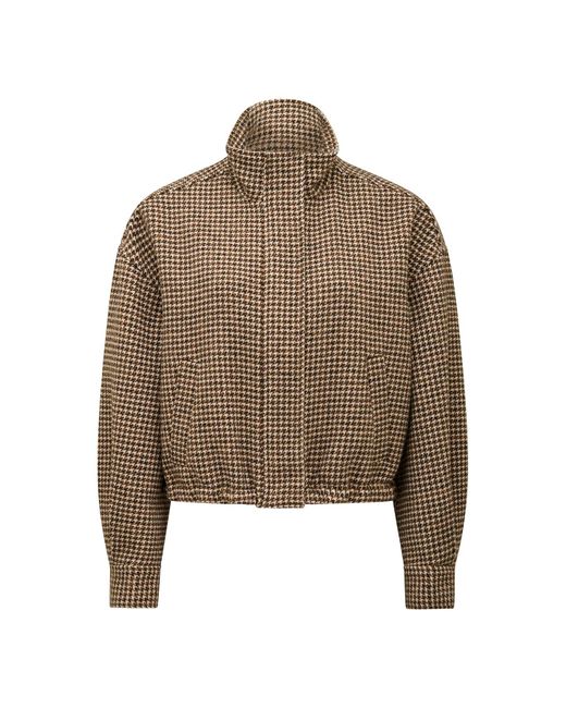 Forever New Kaia Checked Crop Jacket in Brown | Lyst UK