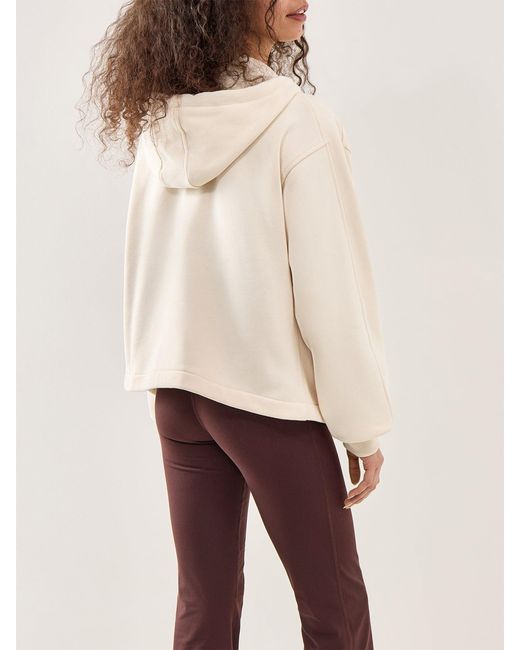 Sweaty Betty Premium Brushed Zip Through Cream in Natural | Lyst UK