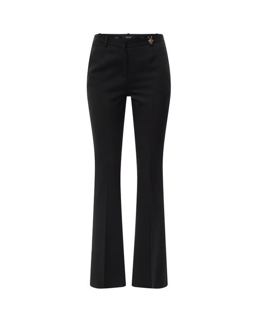 Versace Women s Informal Pant Stretch Wool Fabric in Black Lyst UK