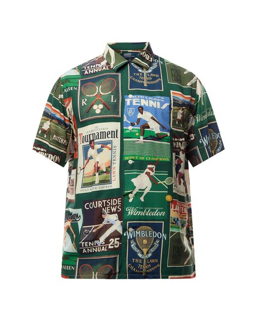 Polo Ralph Lauren Wimbledon Pics Short Sleeves T-Shirt in Green for Men | Lyst UK