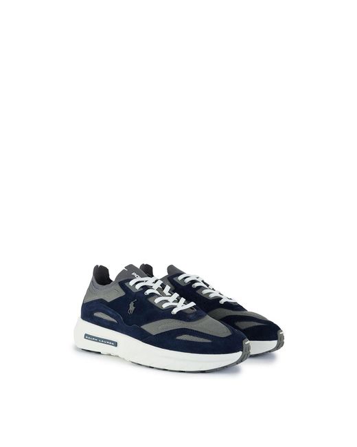 Polo Ralph Lauren Boerum Lace Trainers in Blue for Men | Lyst UK