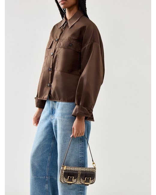 Michael Kors Zoe 2000 Signature Sm Conv Pouchette Bag in Blue | Lyst UK