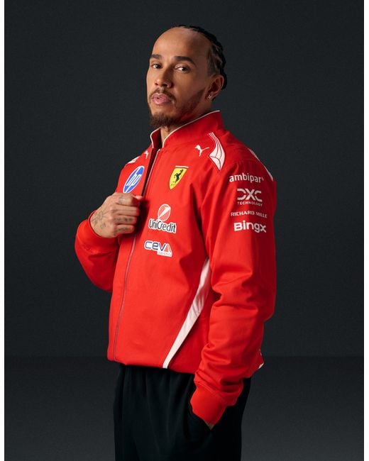 Ferrari Replica Drivers Authentic 2026 Bomber Jacket Puma For Scuderia ...