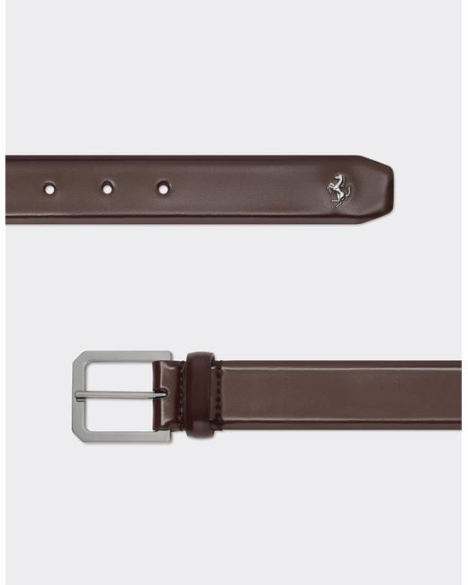 Ferrari Leather Belt in Brown for Men | Lyst