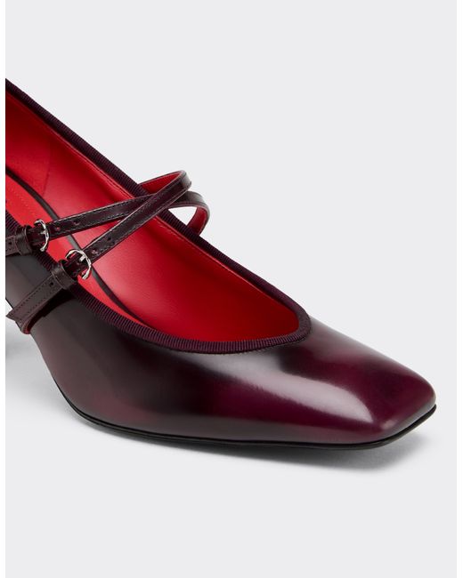 Ferrari Leather Mary Jane Pumps in White | Lyst UK