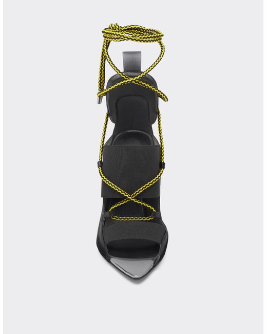 Ferrari Leather Sandals With Crossover Lace-Up Fastening in White | Lyst