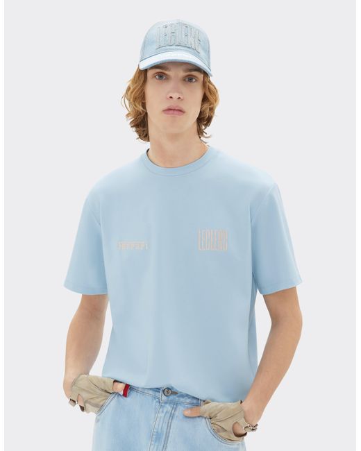 Ferrari X Charles Leclerc Oversized T-Shirt in Blue for Men | Lyst