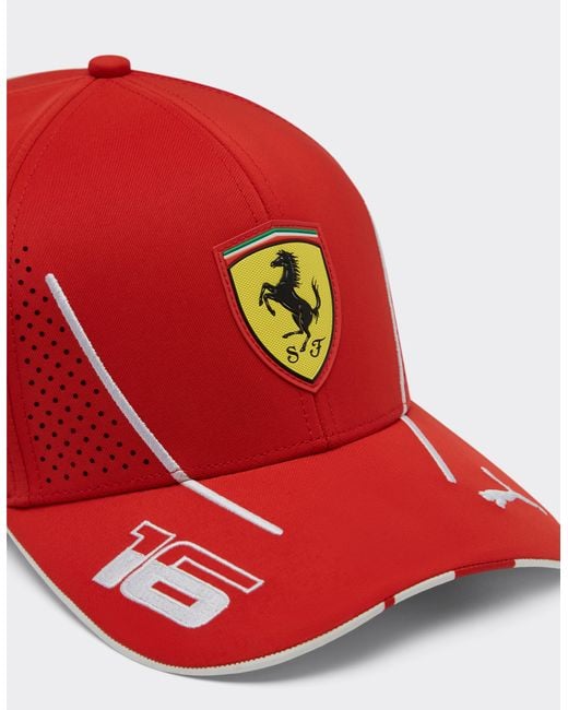 Ferrari 2024 Scuderia Team Replica Leclerc Hat in Red | Lyst UK