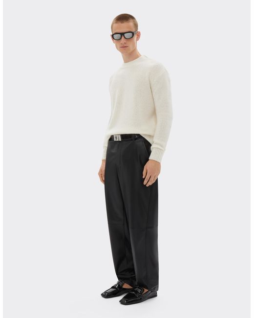 Ferrari Cashmere And Merino Wool Crew Neck Sweater in White for Men | Lyst