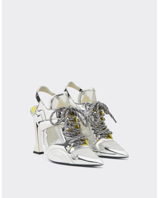 Ferrari Miami Collection Slingback Sandals in White | Lyst