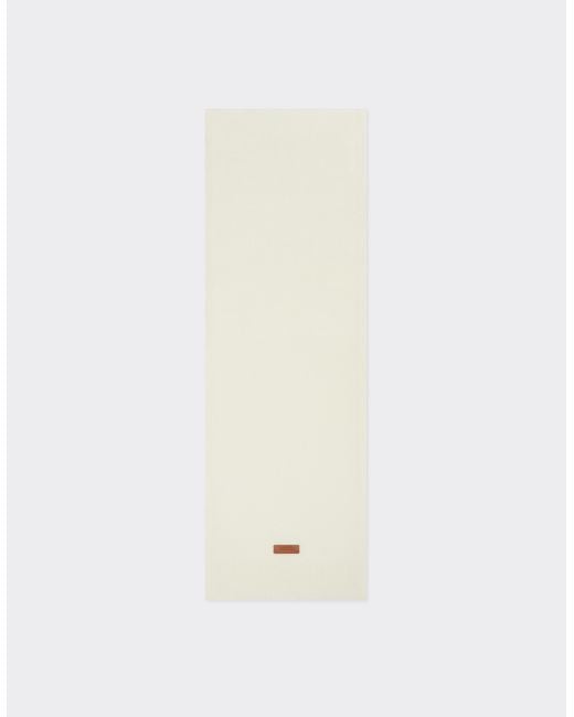 Ferrari Cashmere Scarf in White | Lyst