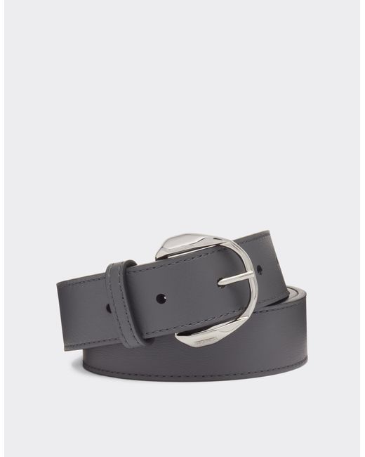 Ferrari Leather Belt With Prancing Horse Detail in Gray | Lyst