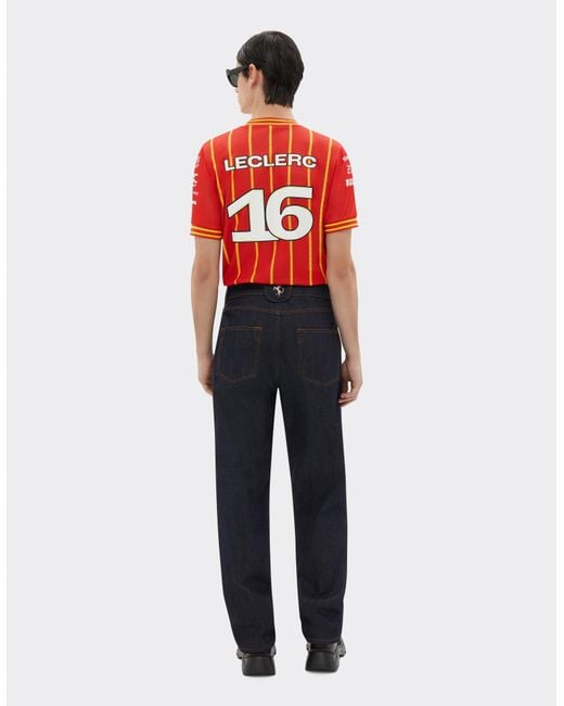 Ferrari Leclerc Puma Football Shirt For Scuderia in Red for Men | Lyst