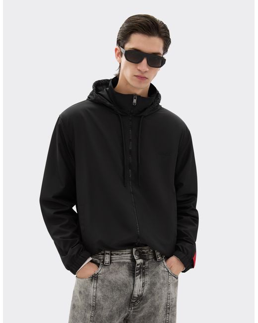 Ferrari Nylon Windbreaker Jacket in Black | Lyst