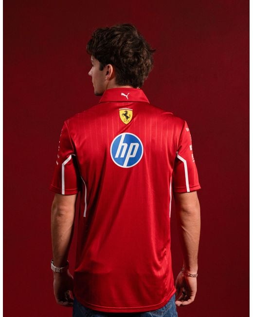 Ferrari Puma For Scuderia Hp 2025 Team Pro Polo Shirt in Red for Men ...
