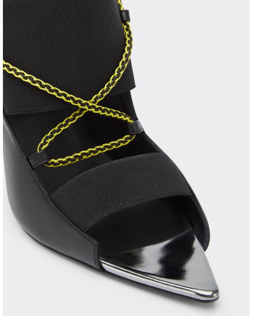 Ferrari Leather Sandals With Crossover Lace-Up Fastening in White | Lyst
