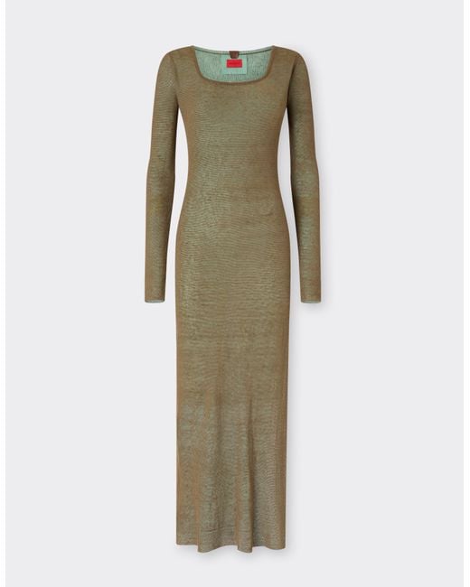 Ferrari Long Dress in Green | Lyst UK