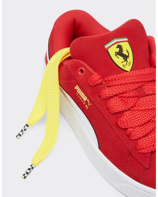 Ferrari Suede Sneaker By Puma in Red | Lyst
