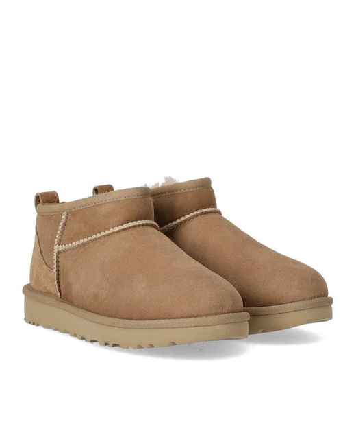 UGG Classic Ultra Mini Sand Boot in Brown | Lyst