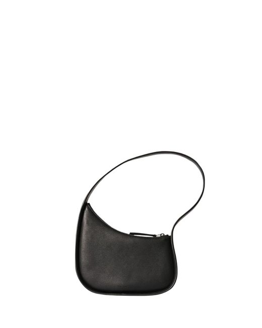 The Row Half Moon Bag In Leather in Black | Lyst