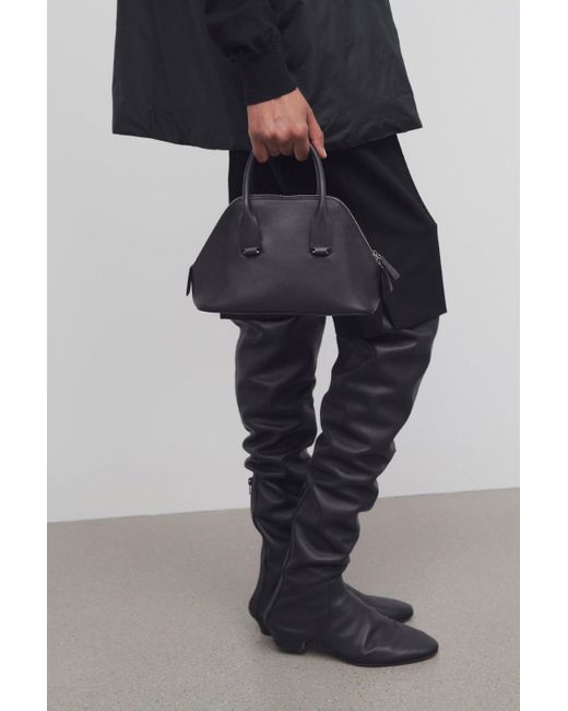 The Row Mini Devon Bag In Leather in Black | Lyst