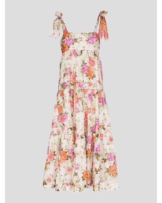 Zimmermann Cotton Pattie Sleeveless Shoulder Tie Dress | Lyst Zimmermann Cotton Pattie Sleeveless Shoulder Tie Dress | Lyst