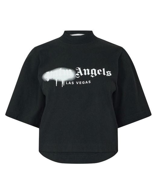 Palm Angels Palm Milano Crop T in Black | Lyst UK