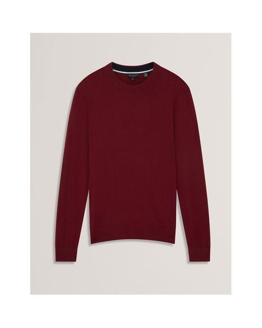 Ted Baker Ted Merino Crewneck in Red for Men | Lyst UK