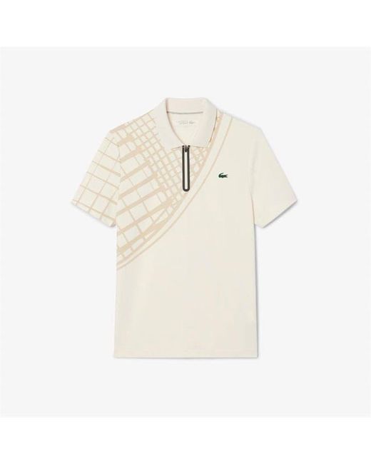 Lacoste Us Open Short-Sleeve Performance Polo Shirt in White for Men ...