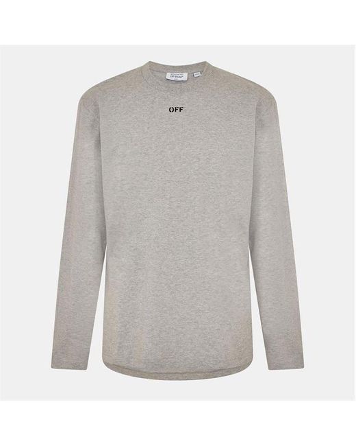 Off-White c/o Virgil Abloh Stmp Skate Ls in Grey for Men | Lyst UK