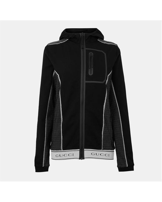 Gucci Full Zip Fleece Top, Full Zip Clothing in Black for Men | Lyst UK