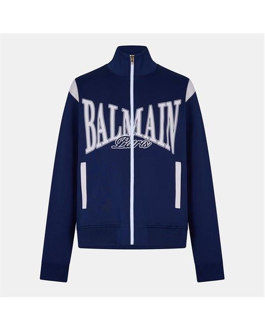 Balmain College Tracksuit Top in Blue for Men | Lyst UK
