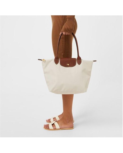 Longchamp Le Pliage Original Shoulder Tote Bag in White | Lyst UK