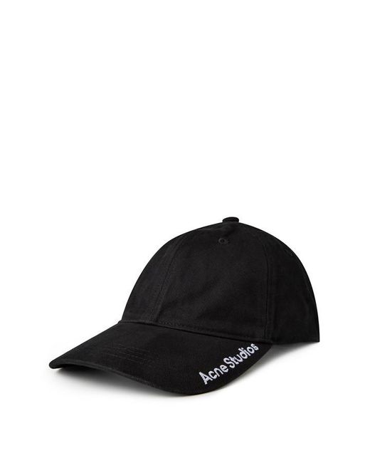 Acne Studios Logo Embroidered Baseball Cap in Black | Lyst UK