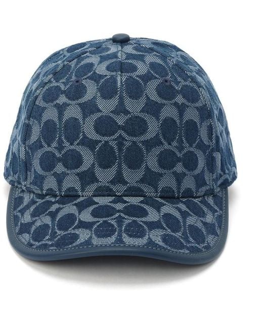COACH Signature Jacquard Baseball Hat in Blue | Lyst UK