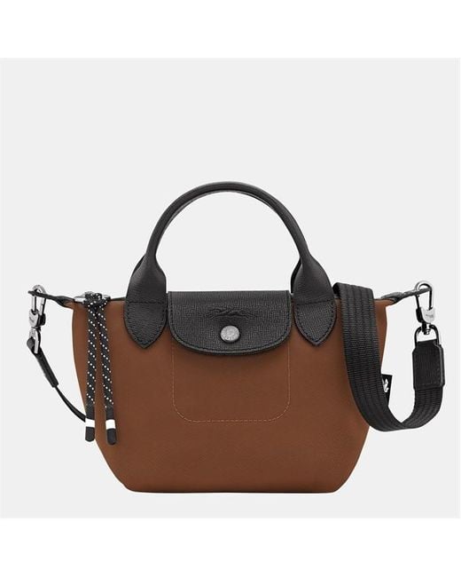 Longchamp Pliage Energy Extra Small Crossbody Bag in Brown | Lyst UK