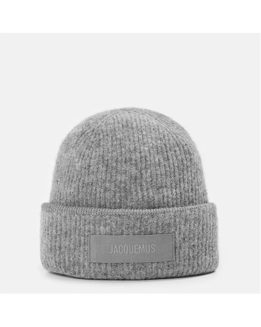 Jacquemus Jacq Logo Beanie Sn54 in Grey for Men | Lyst UK